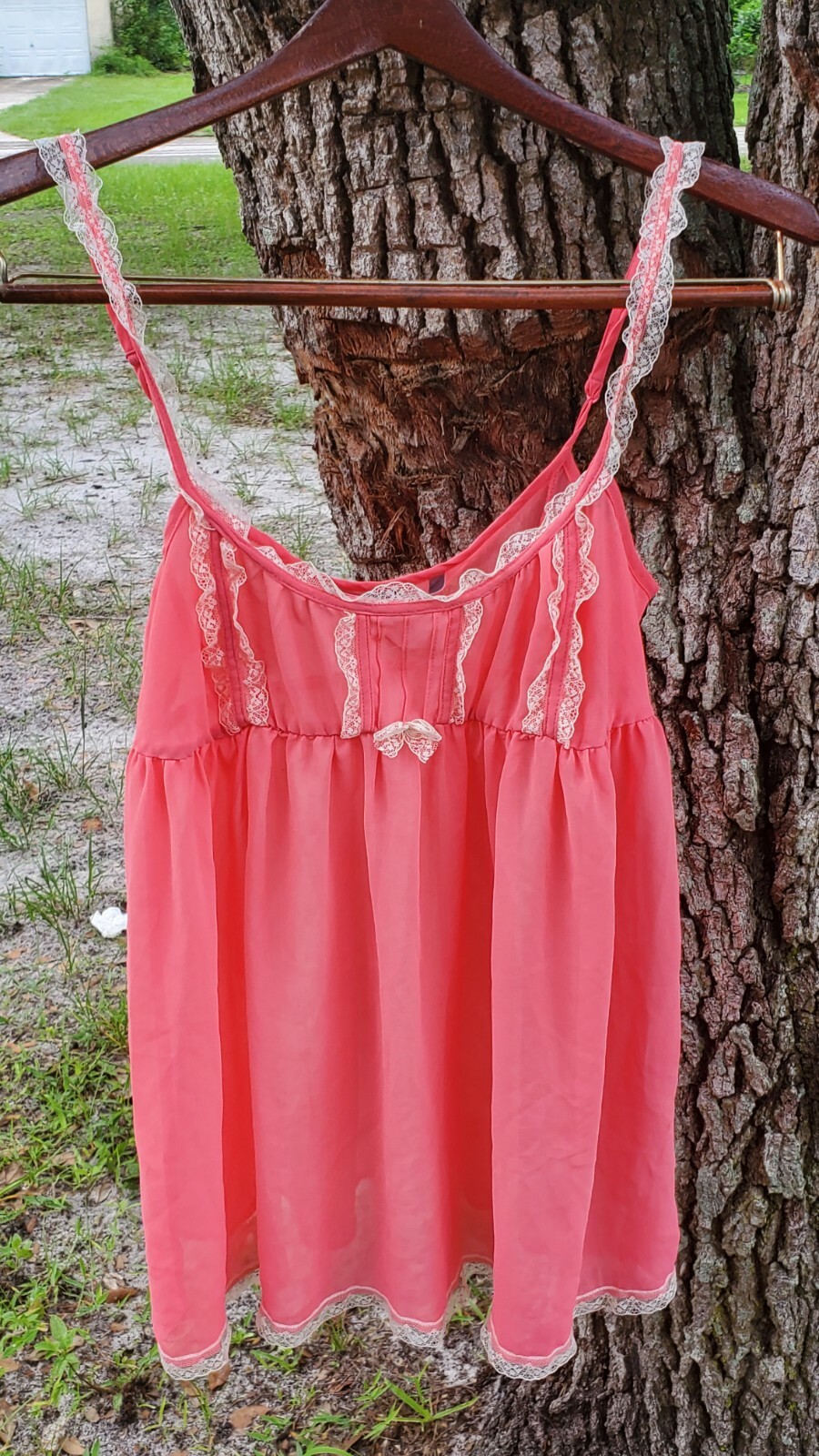 VINTAGE Victorias Secret LACE & SILKY PINK LINGERIE C… - Gem
