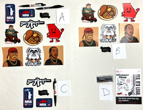 SILENCER CENTRAL SILENCER SHOP SILENCER CO GUN SHOW BUNDLE PATCHES PENS ...