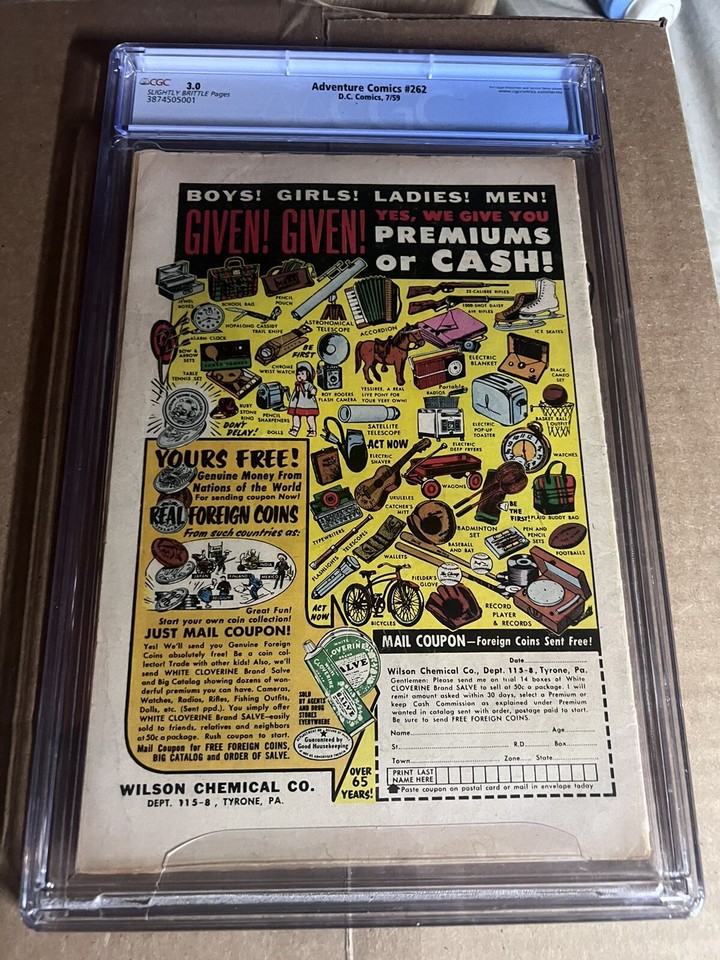 Superman Adventure Comics #262 CGC 3.0 1959 DC Comic Book | eBay