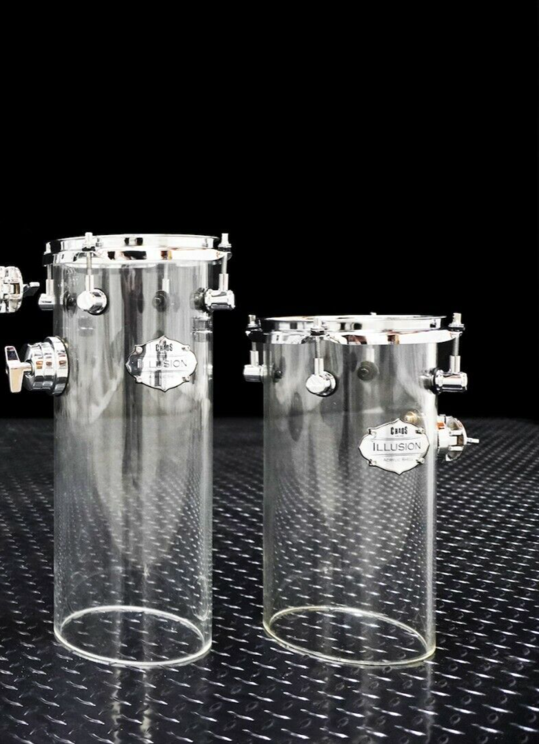 CHAOS ILLUSION ACRYLIC CANNON TOMS DRUMS DRUM KIT SET - OCTOBANS ...