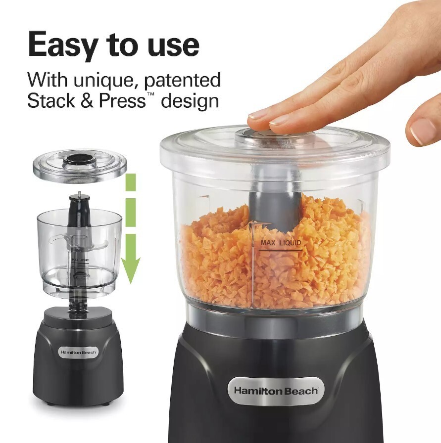 Hamilton Beach Stack & Press 3-Cup Food Chopper | eBay