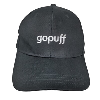 GoPuff Men's Slideback Hat Black Adjustable Embroidered Logo | eBay