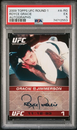 PSA 5 Royce Gracie 2009 Topps UFC #A-RG Autograph Rookie Card ...