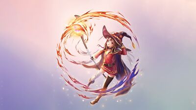 Anime girls pale simple background megumin kono Playmat Game Mat Desk ...