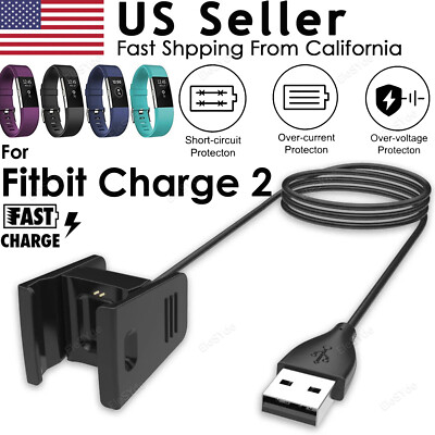 For Fitbit CHARGE 2 Charger Activity Wristband USB Fast Charging Cable ...