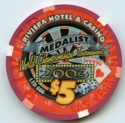 $5 Riviera Medalist World Championships Tournament LE Chip Las Vegas ...