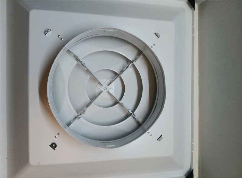 2'x2' Lay-In 3 Cone Supply w/ 12" Pre-Molded Boot, Ceiling Diffuser for ...