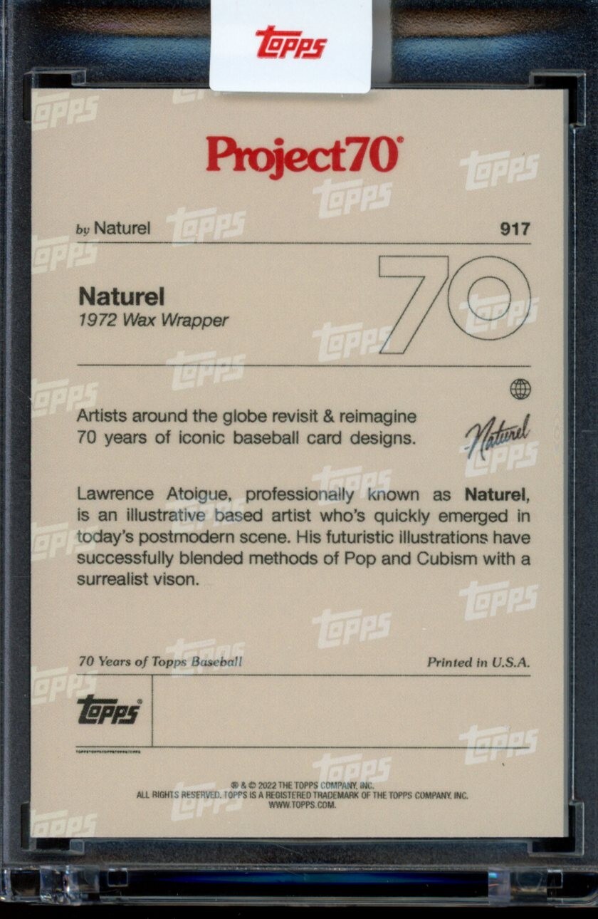 2021 Topps Project 70 Card #917 Wax Wrapper 1972 by Naturel | eBay