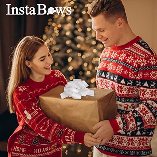 Insta Bows White 8 Inch Big Gift Bow for Bike Or Toy Car Metallic Look ...