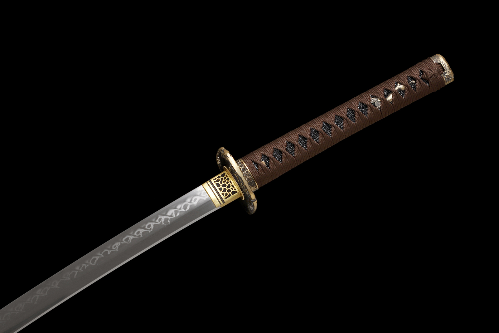 Clay Tempered L6 Steel Japanese Samurai Sword Katana Full Tang Razor ...