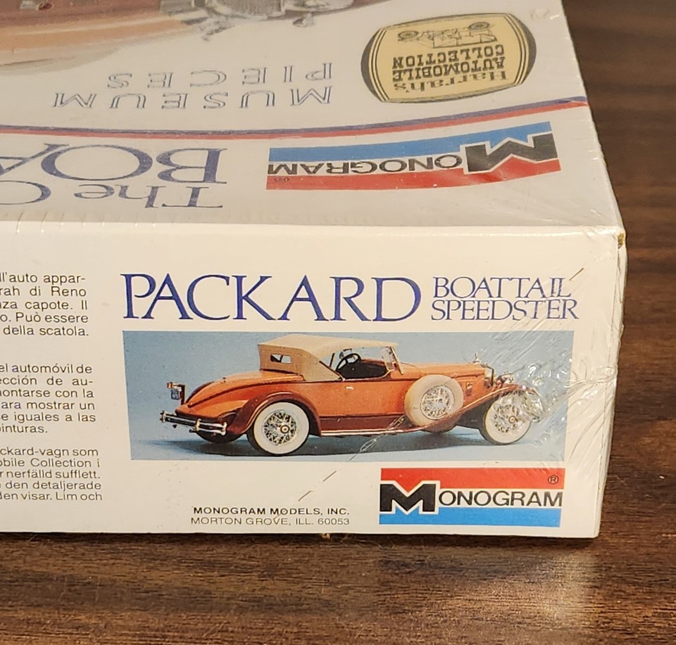MONOGRAM The Classic Packard Boattail Speedster 1930 1:24 Model Kit New ...