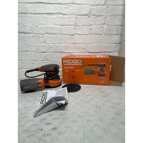 RIDGID Corded 5" Random Orbital Sander , 12,000 RPM, Speed Dial Corded ...