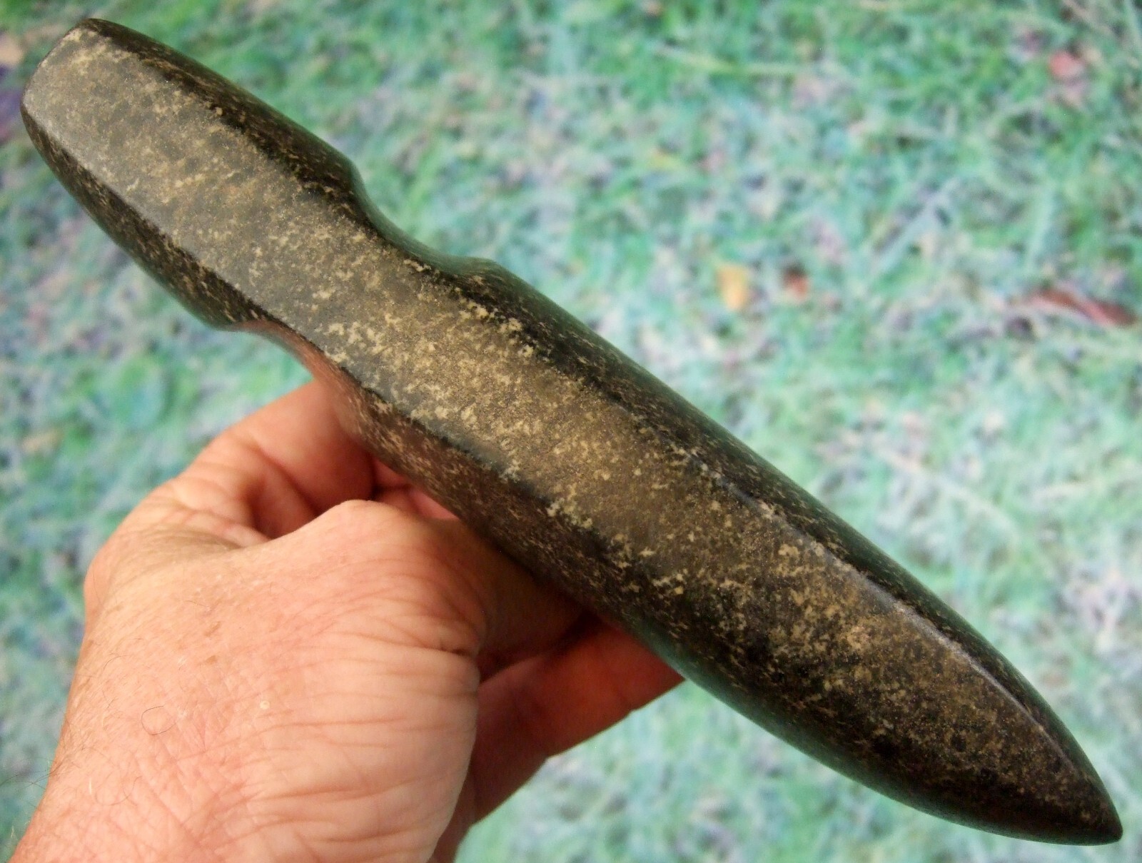 Large Super Fine Fluted Missouri Slant Grooved Hardstone Axe with COA ...