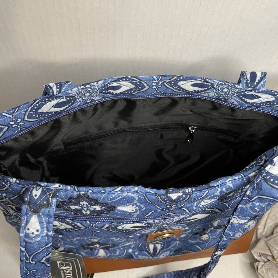 Stone.NY Stone Mountain Co. Handbag Light Blue Flowers Purse New | eBay