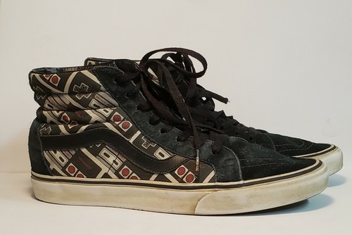 Vans Nintendo Controller NES High Top Black Game Over Sneakers Mens 9.5 ...
