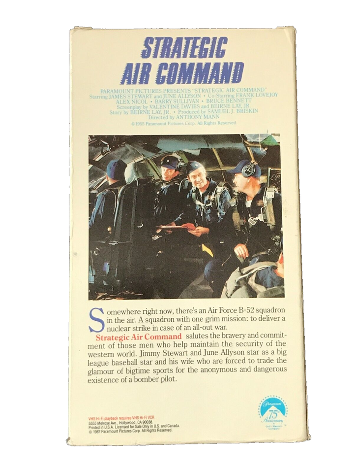 Strategic Air Command (VHS, 1955) James Stewart, June Allyson, Frank ...