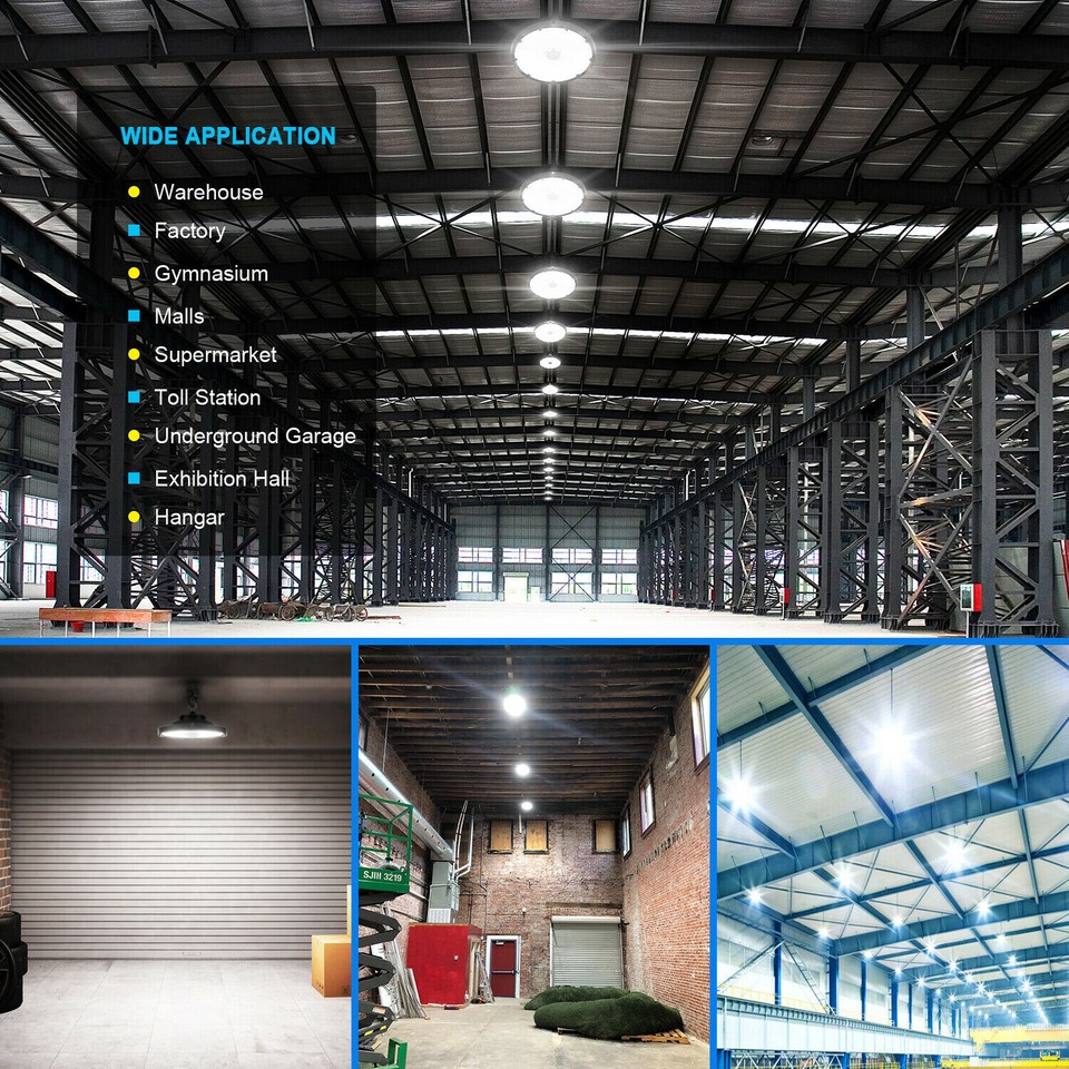 20Pack 300W UFO Led High Bay Light Commercial Warehouse Factory Light ...