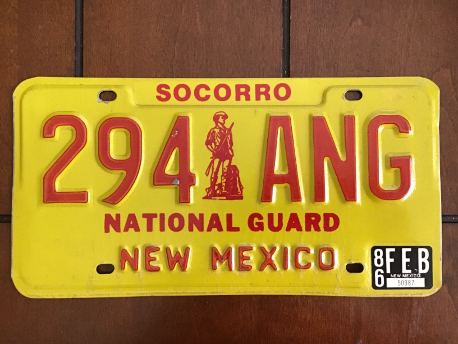 1986 New Mexico National Guard License Plate Tag Socorro | eBay