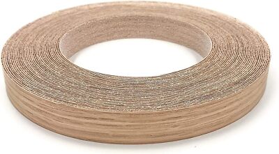 Red Oak 7/8" X 50' Roll Preglued Wood Veneer Edge Banding, Iron on with ...