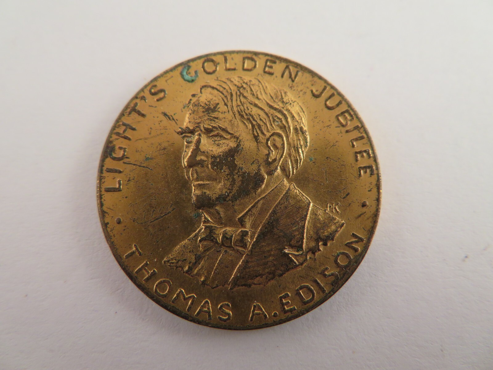 1929 Light's Golden Jubilee Thomas Edison Souvenir Medal Token | eBay