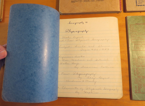 antique composition notebook lot 1920s 40s 200 Page Belk Stores Town ...