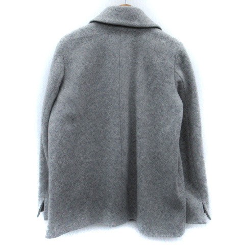 LAEF Women's Short Stand Collar Coat Gray M 2S/SM18 Wool Blend | eBay
