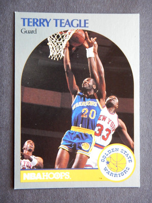 Terry Teagle #120 NBA Hoops 1990 Basketball Card (Golden State Warriors ...
