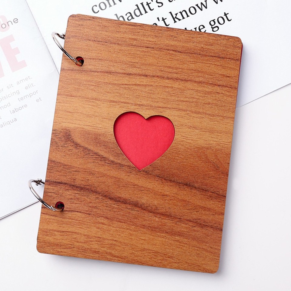 Piccolo album fotografico Libro fotografico in legno Cartoline Album | eBay