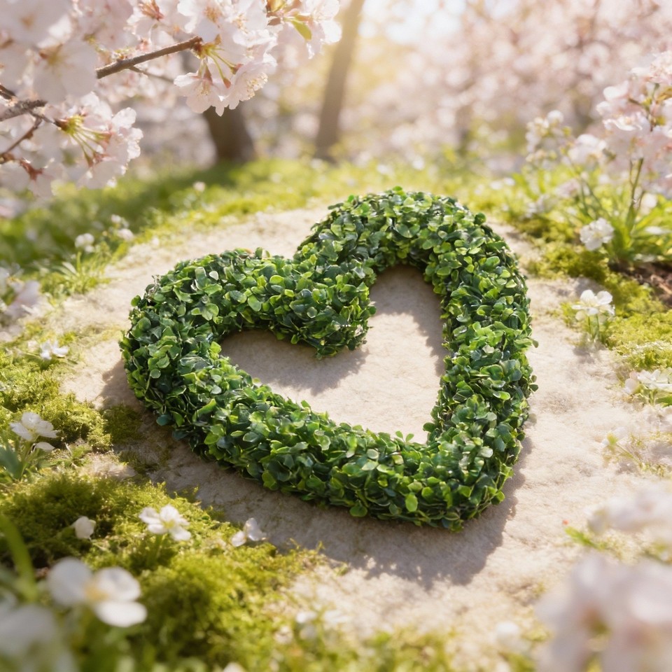 Heart Shaped Spring Wreath Handmade Floral Garland for Wedding ...
