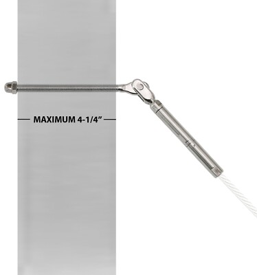 Cable Tensioner 1/8" Cable Adjustable Push-in Lock for Staircase Cable ...