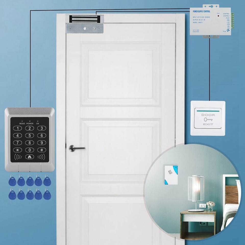 Electronic Door Access Control System Kit With Magnetic Lock Remote ...
