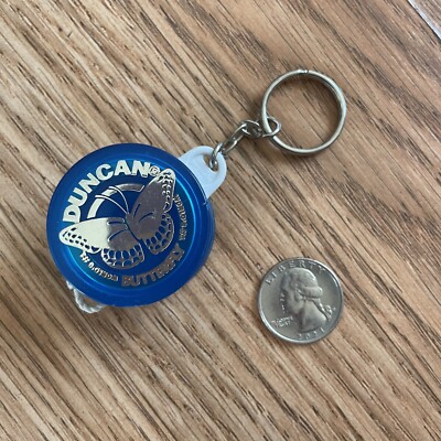 Vintage Duncan Blue Butterfly Yo-Yo Keychain Basic Fun Mini Toy | eBay