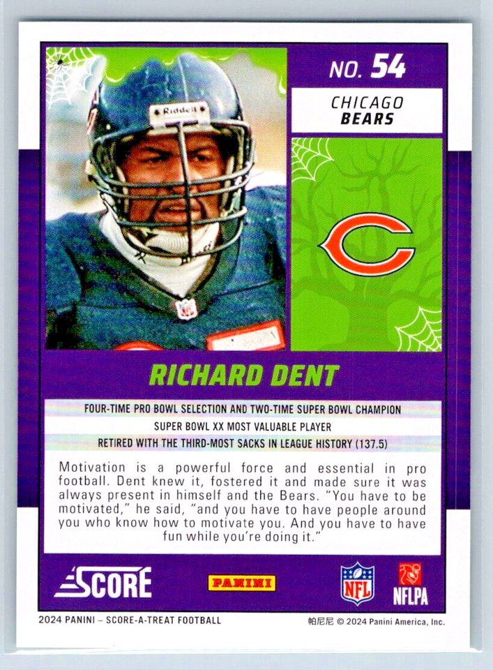 2024 Score-A-Treat - Richard Dent - BATS - Chicago Bears - #54 | eBay