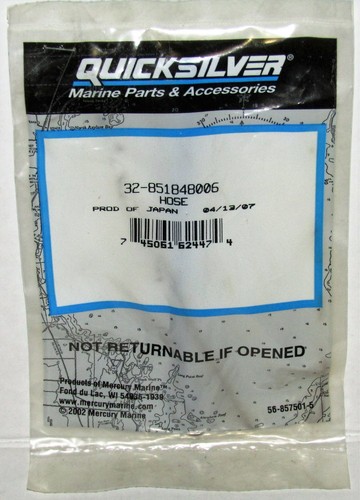NEW QUICKSILVER MARINE BOAT HOSE PART NO. 32-851848006 | eBay