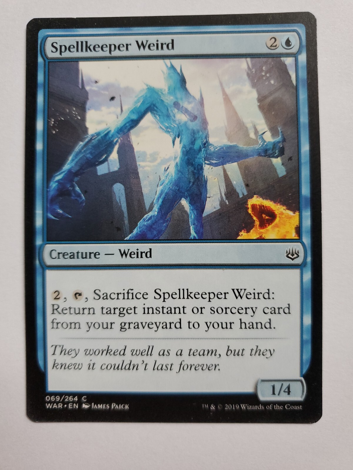 MTG Magic The Gathering Card Spellkeeper Weird Creature Weird Blue War ...