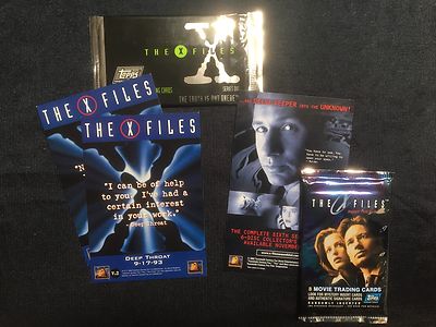 "The X-FILES" COLLECTOR'S ASSORTMENT Promo Leaflets TRADING CARDS "THE ...