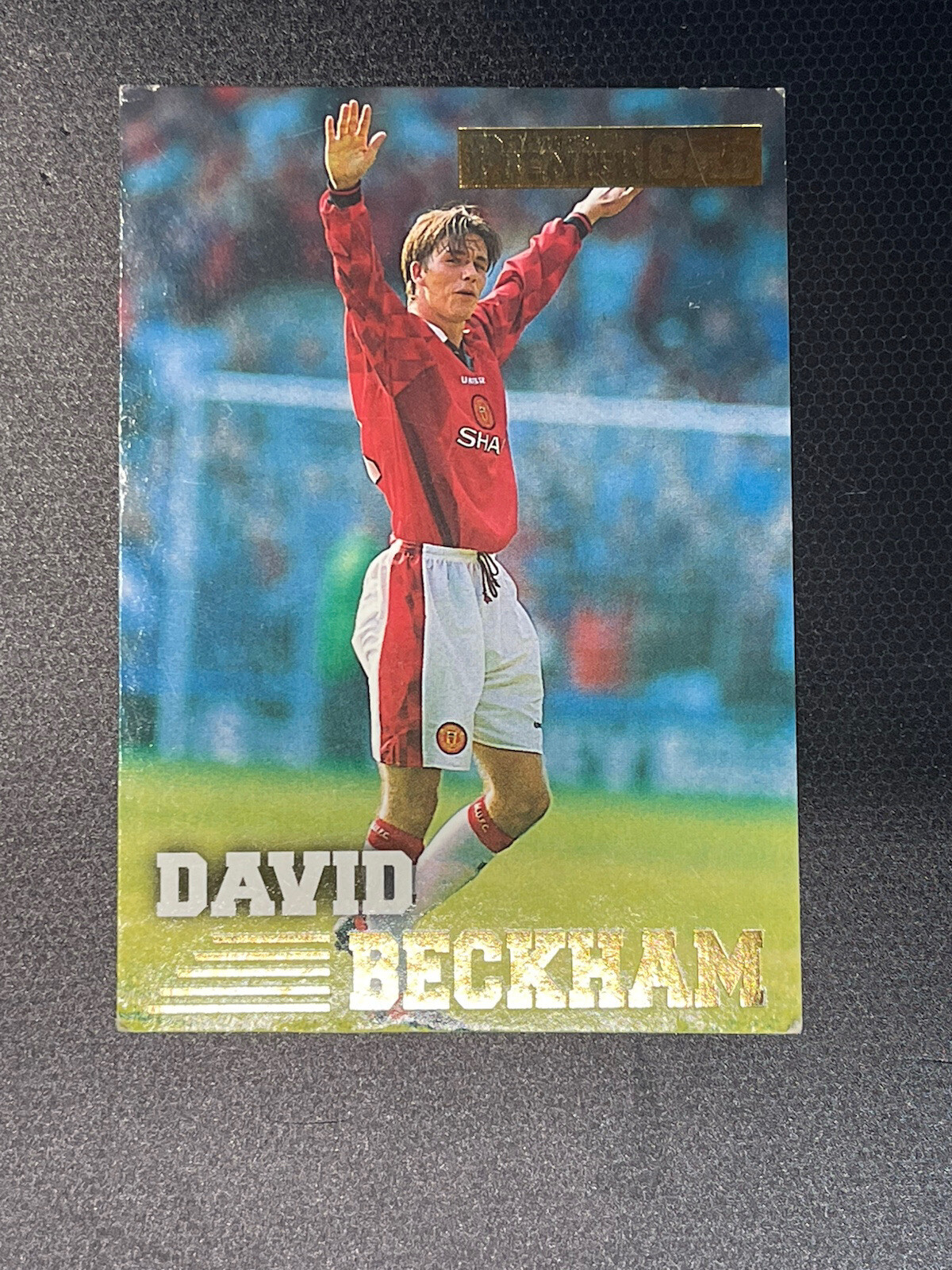 1996 Merlin's Premier Gold Prizm #92 David BECKHAM RC Rookie Refractor ...