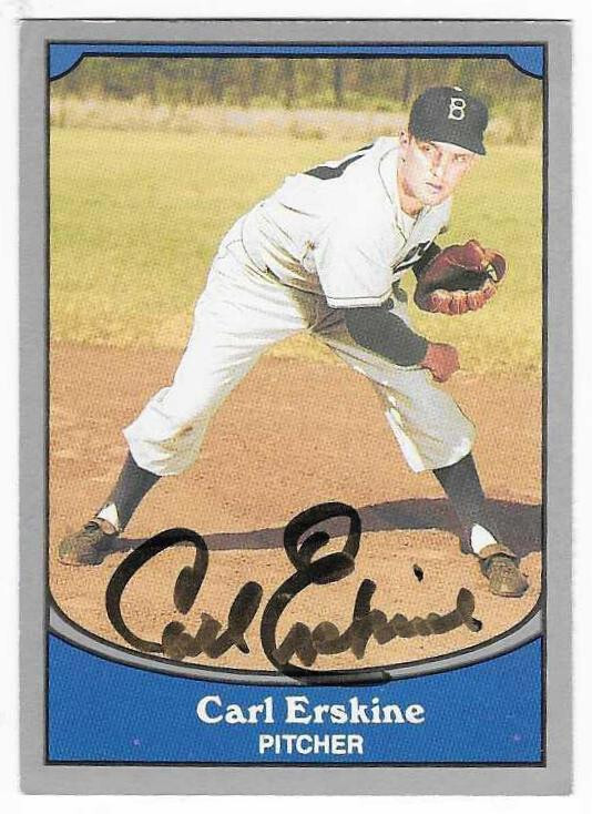 CARL ERSKINE 1990 PACIFIC AUTOGRAPHED SIGNED # 14 BROOKLYN DODGERS | eBay
