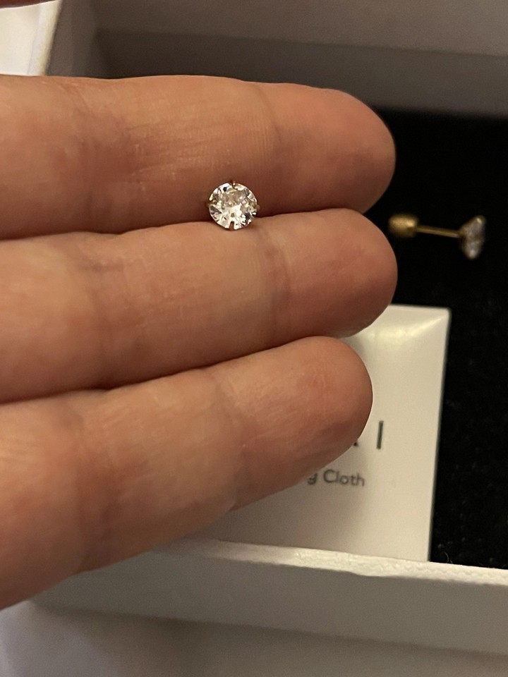 Mejuri Solitaire diamond stud earring | eBay UK