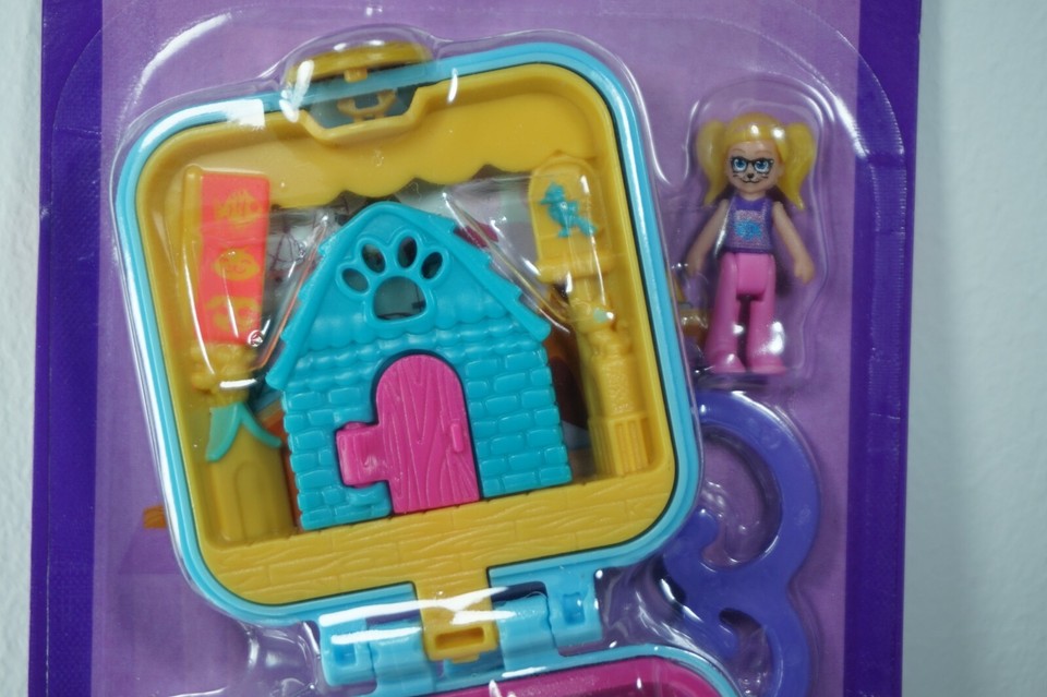 Polly Pocket Mini Play Set - Tiny Compact Pets Dolphin, Dog & Bees 3 X ...