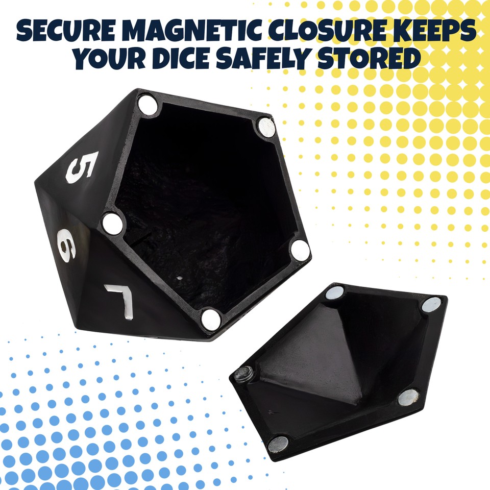 20-Sided Dice Storage Treasure Box, D20-Shaped Dice Storage Container ...