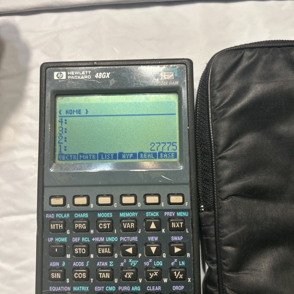 Hewlett Packard HP 48GX Graphing Calculator With Case Tested No Manual ...