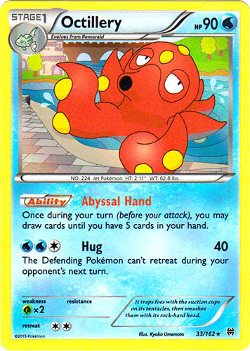 LP Pokemon Octillery - 33/162 - Holo Rare Lightly Played XY ...
