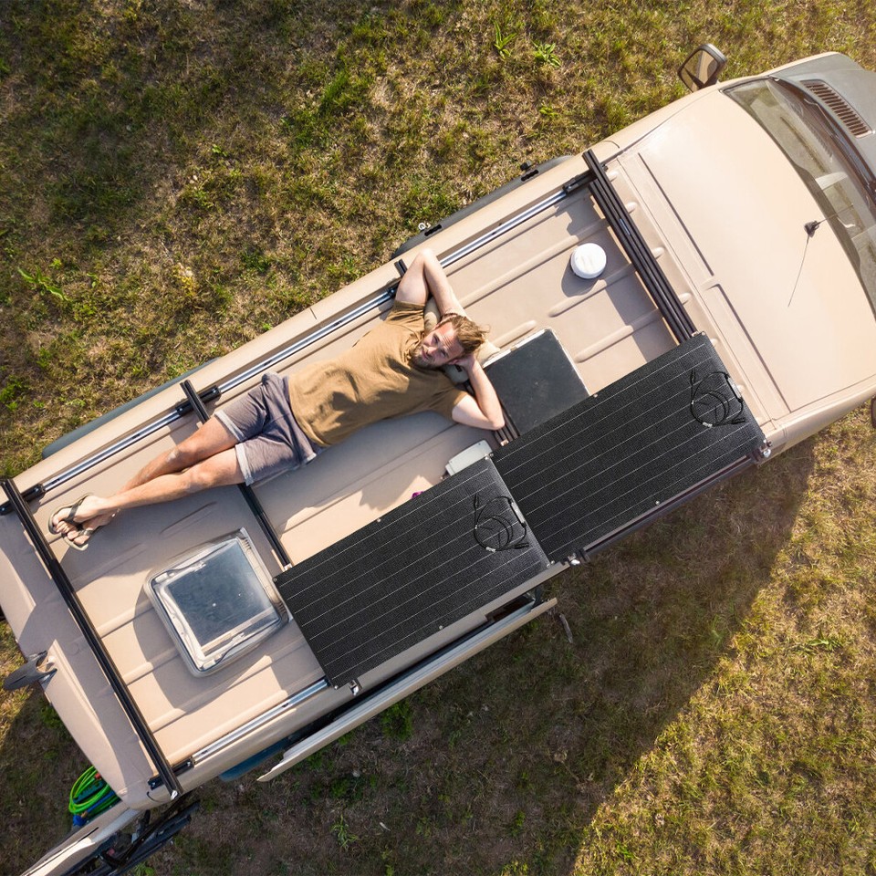 Flexible Solar Panel 200Watt 18V 12V Mono Home RV Rooftop Camping Off ...