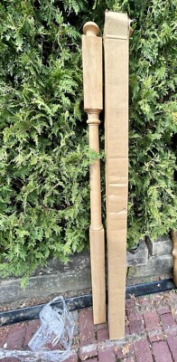 Large New Old Stock Victorian Style Solid MAPLE Newel Post 60 ...