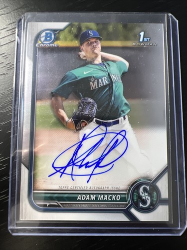 Adam Macko 2022 Bowman Chrome Auto 1st Rookie Autograph Blue Jays ...