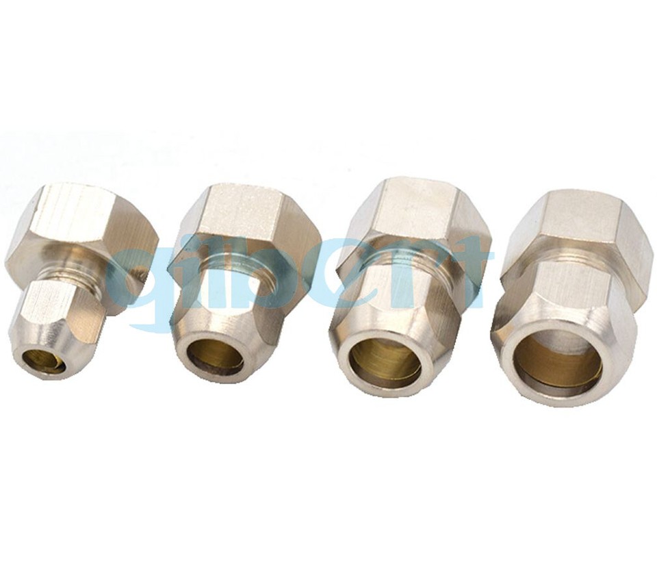 2PCS M10/M14/M20 Female Fit 6/8mm OD Tube Nikel Plated Brass ...