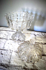 EAPG Large Broken Column Rattan Covered Compote 13" Tall Antique Glass ...