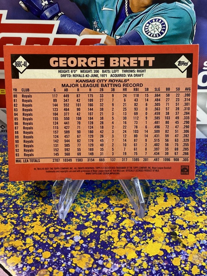 2021 Topps '86 Topps Silver Pack Chrome #86BC48 George Brett MOJO | eBay