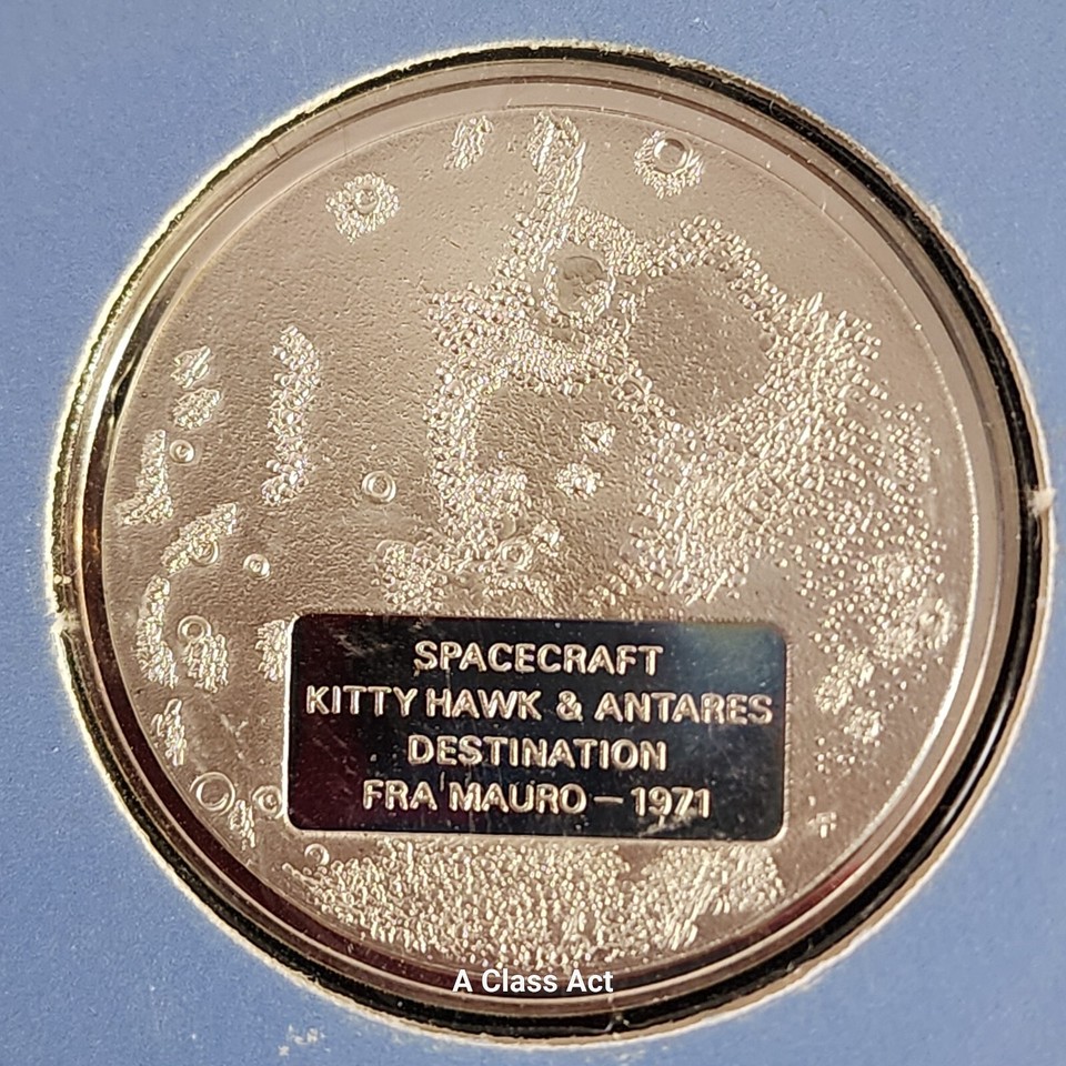 APOLLO 14 SHEPARD ROSA MITCHELL, APOLLO XIV COMMEMORATIVE Silver Round ...